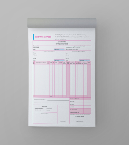 Customizable A4 Bill books Design Templates Online From Flexiprint