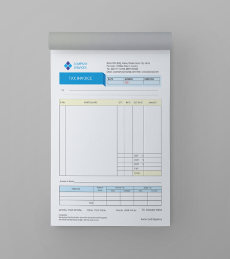 Customizable A4 Bill books Design Templates Online From Flexiprint