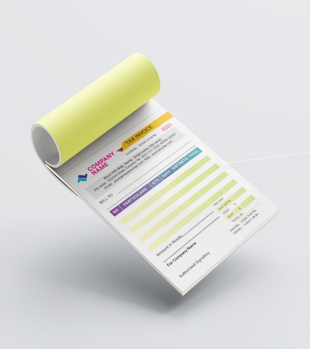 Coloured Bill Books Printing, Order Coloured Bill Books Online