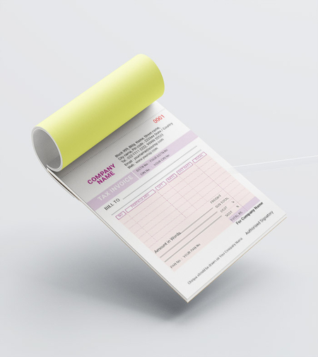 Coloured Bill Books Printing, Order Coloured Bill Books Online