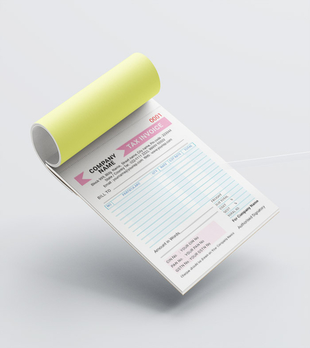 Coloured Bill Books Printing, Order Coloured Bill Books Online