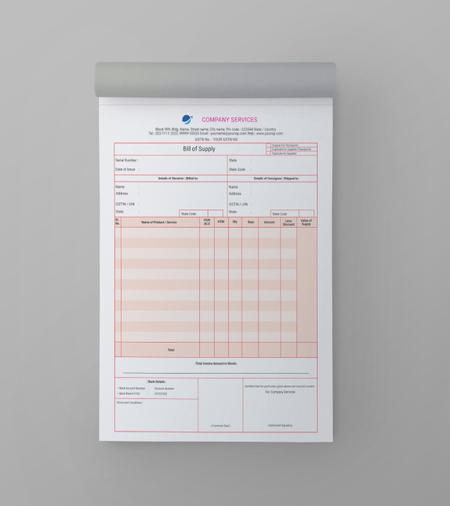 Customizable A4 Bill books Design Templates Online From Flexiprint
