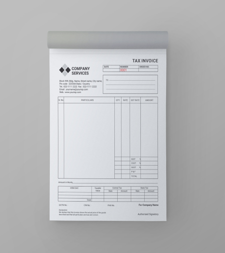Customizable BW Bill Books Design Templates Online From Flexiprint